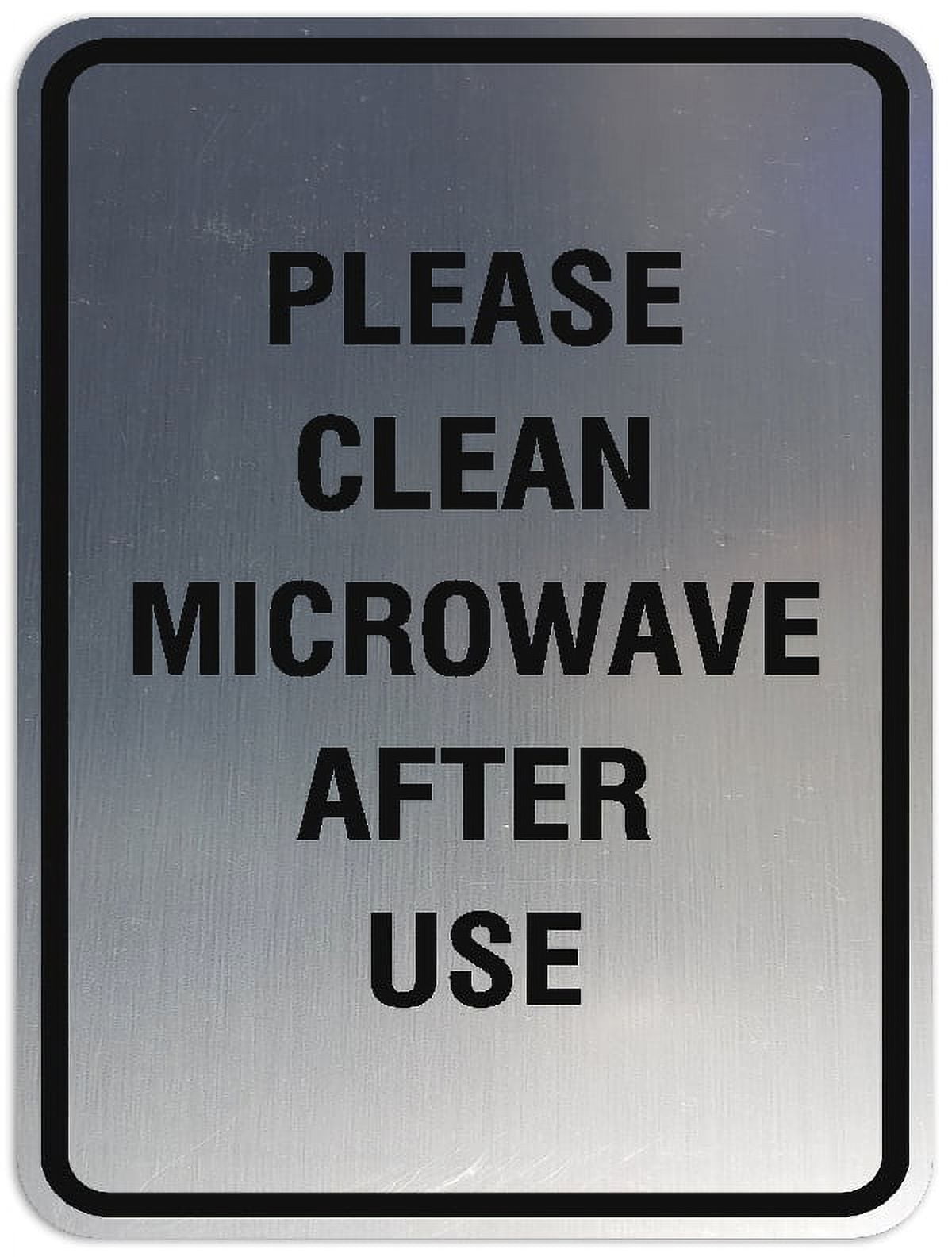 Signs ByLITA Portrait Round Please clean microwave after use Sign ...