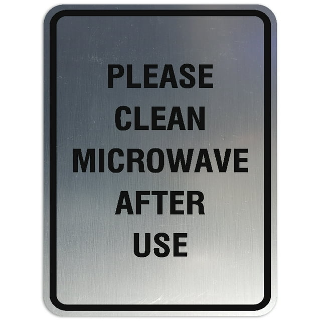 Signs ByLITA Portrait Round Please clean microwave after use Sign ...