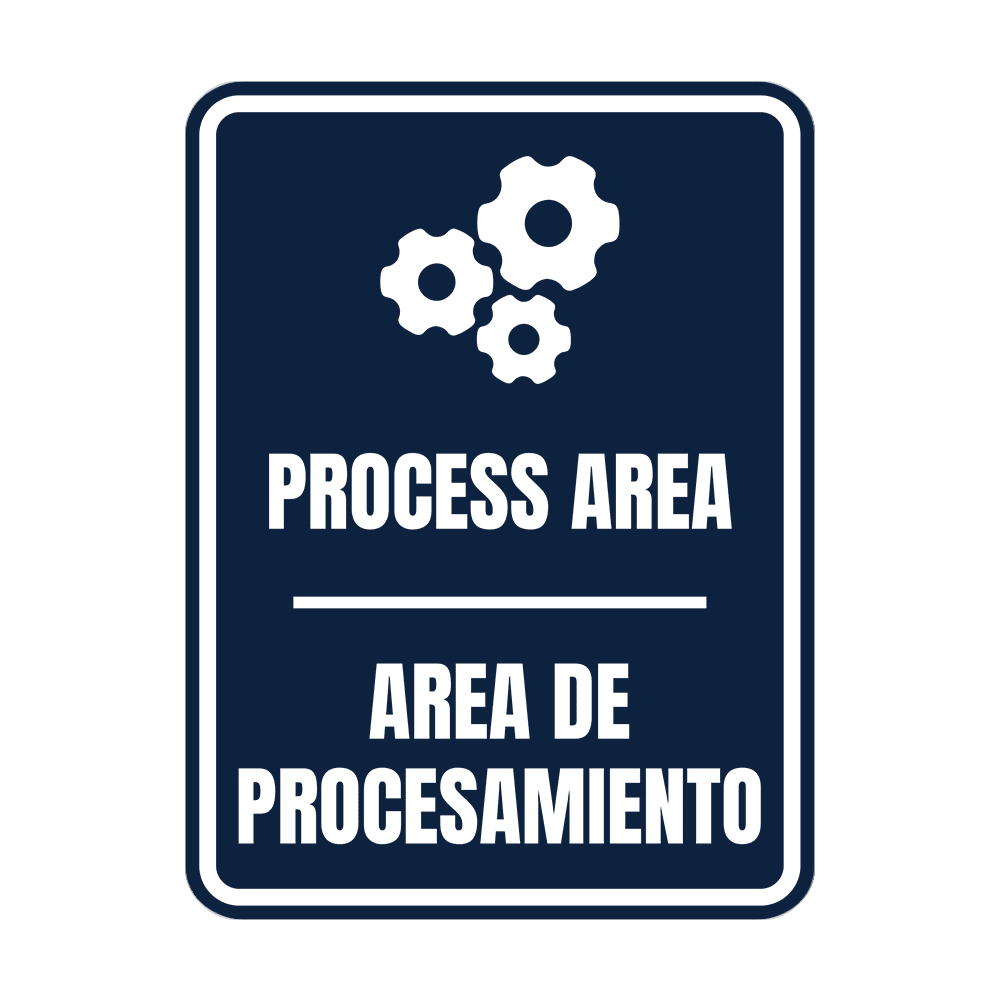 Signs ByLITA Portrait Round Process Area Door or Wall Sign | Spanish ...