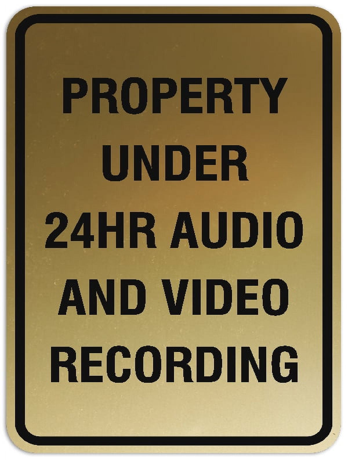 Signs ByLITA Portrait Round Property Under 24hr Audio and Video ...