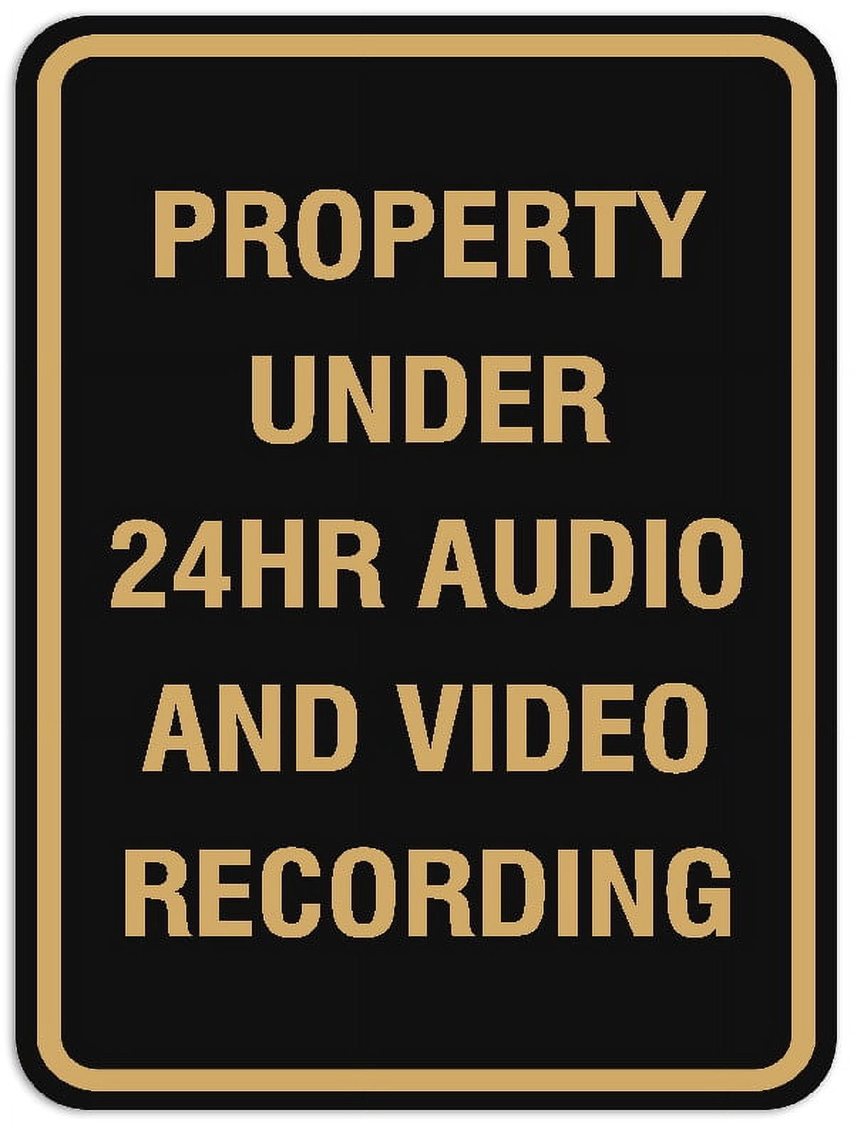 Signs ByLITA Portrait Round Property Under 24hr Audio and Video ...