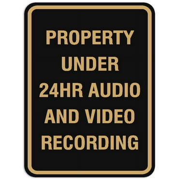 Warning Video And Audio Surveillance In Use Sign - Walmart.com