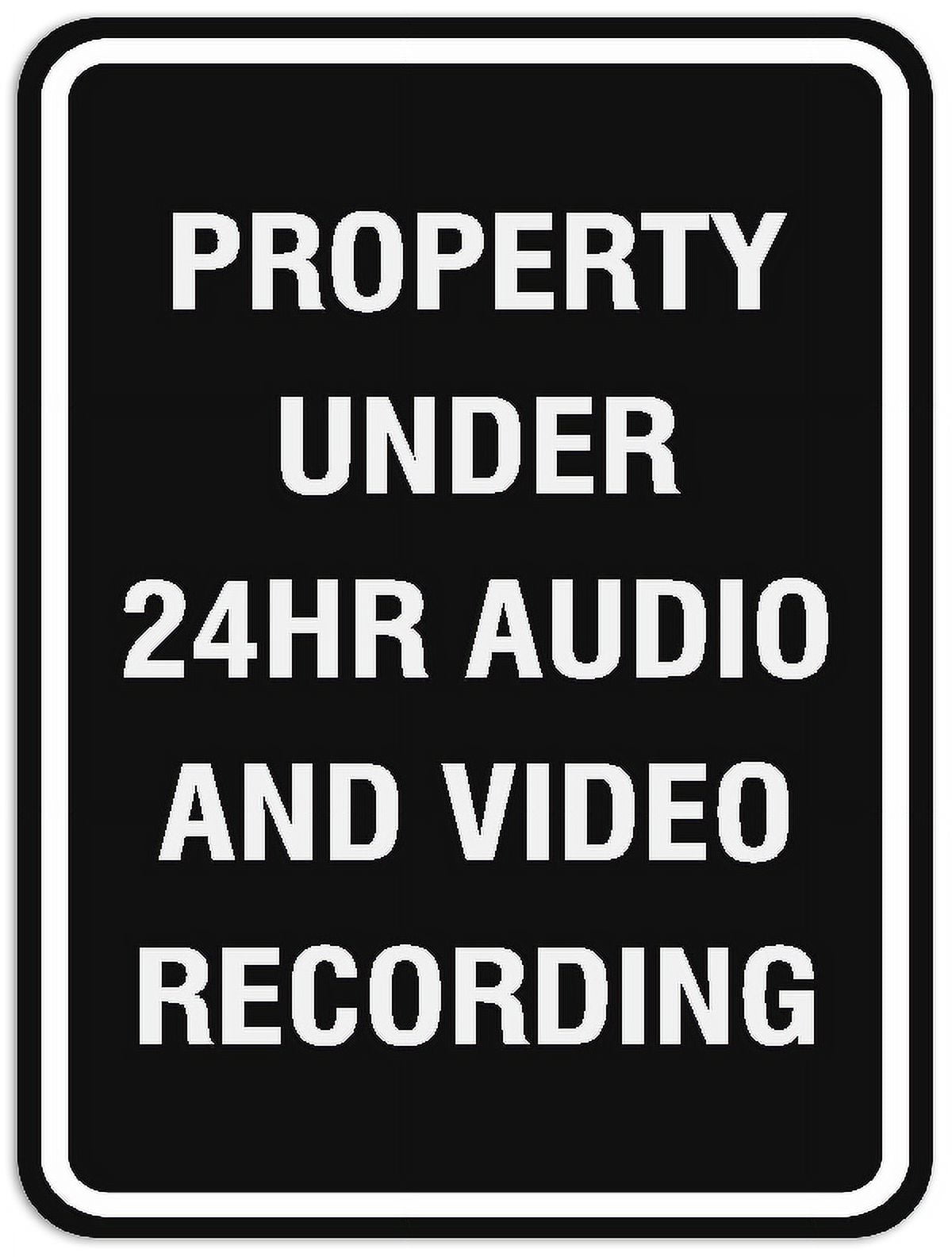 Signs ByLITA Portrait Round Property Under 24hr Audio and Video ...