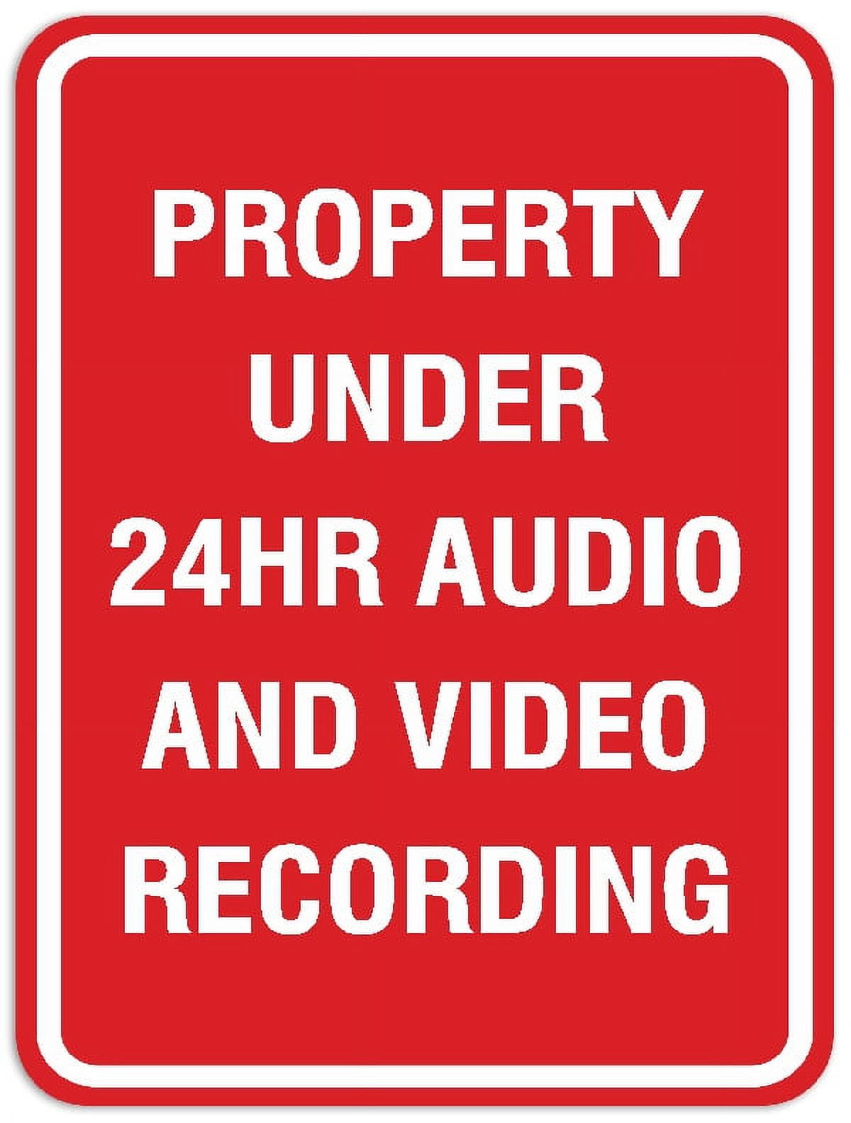 Signs ByLITA Portrait Round Property Under 24hr Audio and Video ...