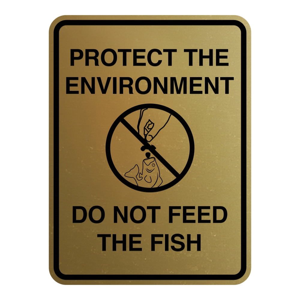 Signs ByLITA Portrait Round Protect The Environment, Do Not Feed the ...