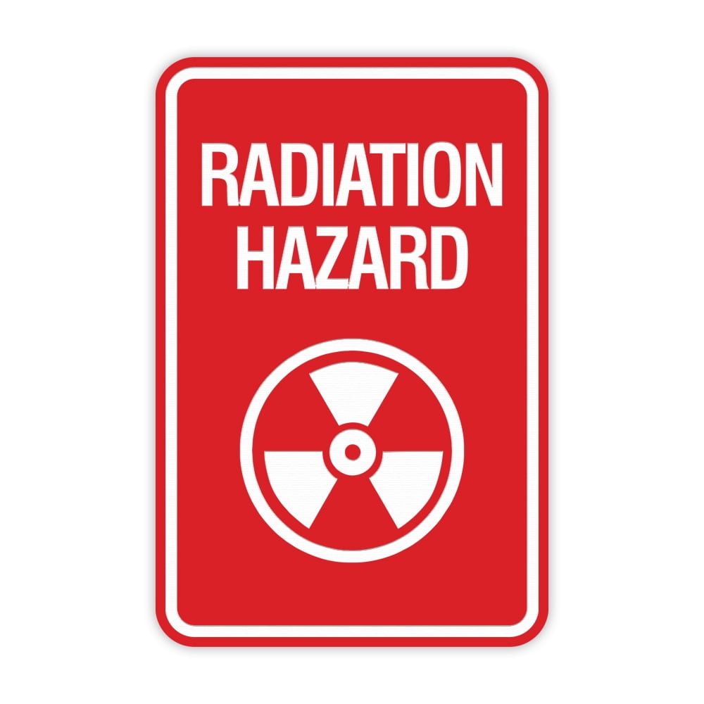 Signs ByLITA Portrait Round Radiation Hazard Sign (Red) - Large ...