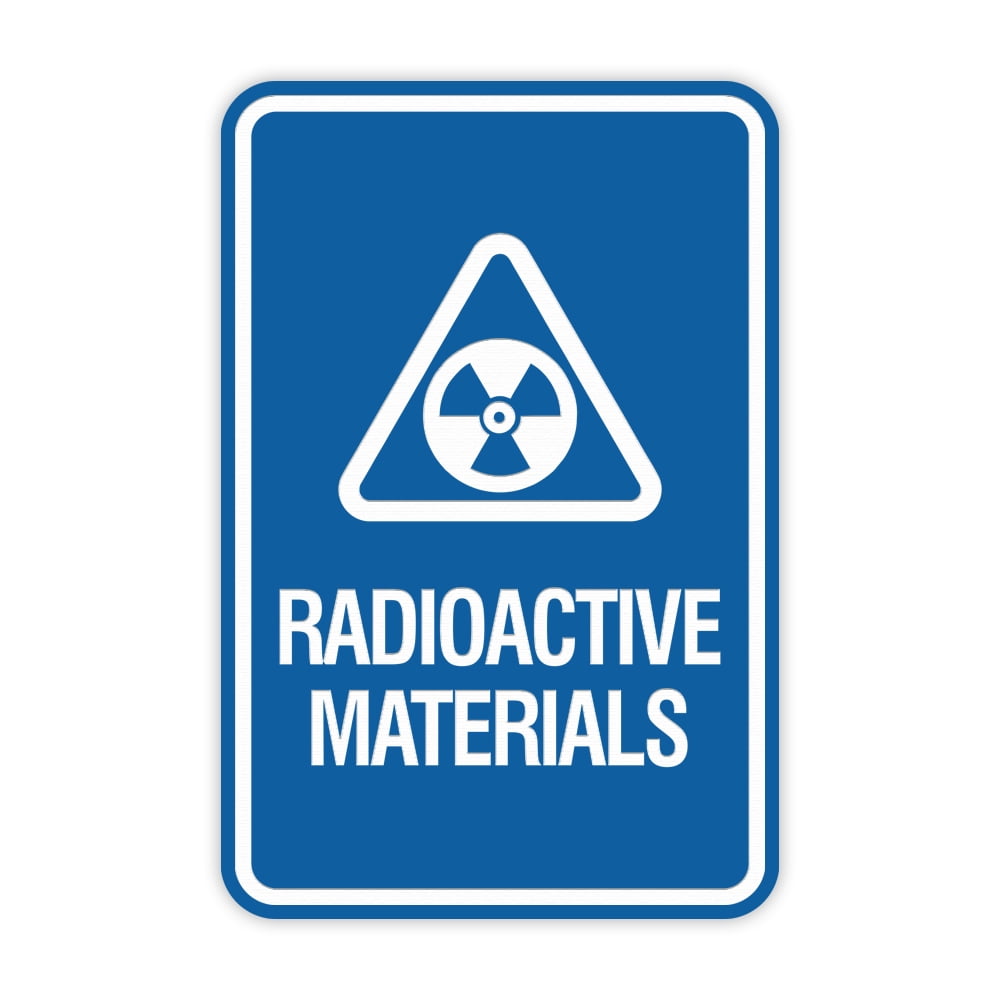 Signs ByLITA Portrait Round Radioactive Materials Sign (Blue) - Large ...