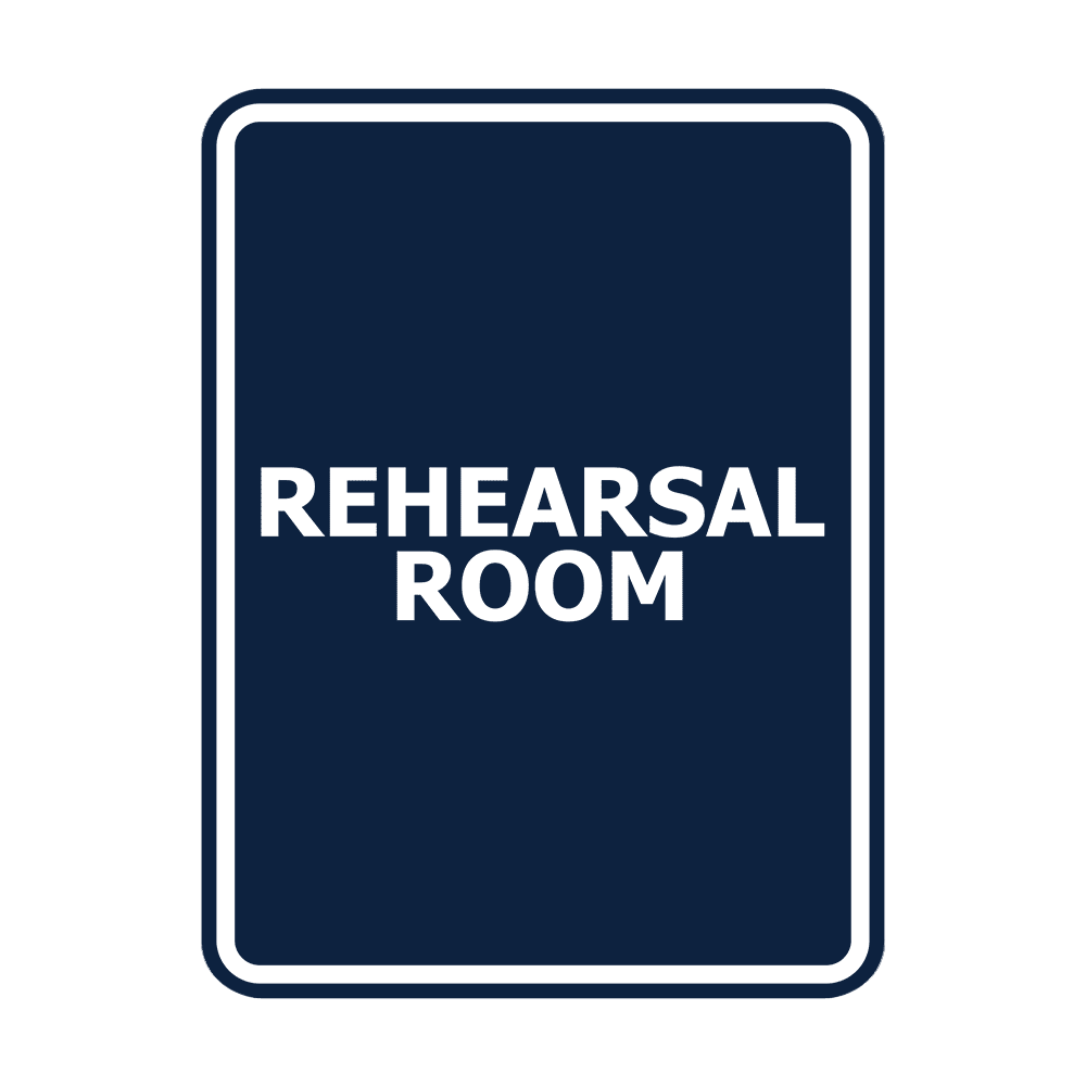 Signs ByLITA Portrait Round Rehearsal Room Door or Wall Sign Easy ...