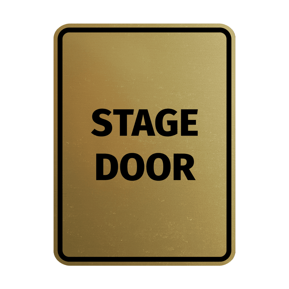 Signs ByLITA Portrait Round Stage Door Door or Wall Sign Easy ...