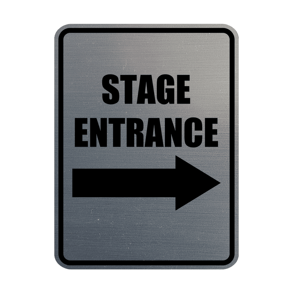 Signs ByLITA Portrait Round Stage Entrance Right Arrow Door or Wall ...