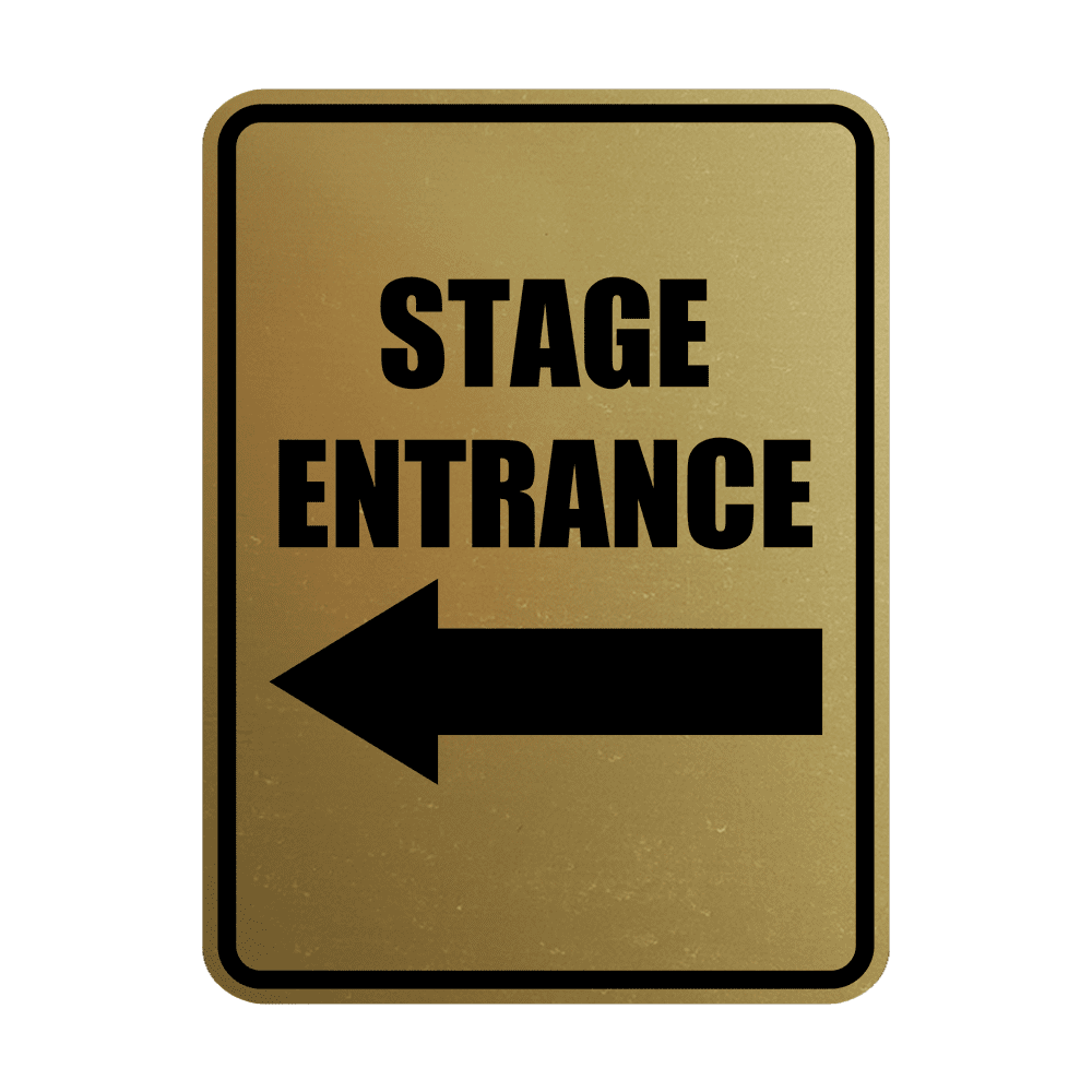 Signs ByLITA Portrait Round Stage Left Arrow Door or Wall Sign Easy ...