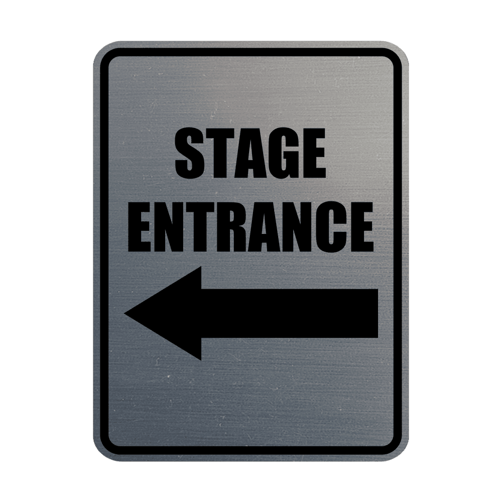 Signs ByLITA Portrait Round Stage Left Arrow Door or Wall Sign Easy ...