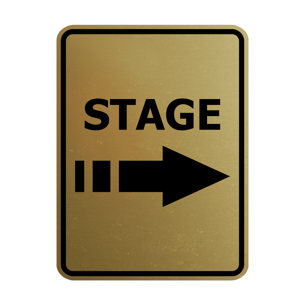 Signs ByLITA Portrait Round Stage Right Arrow Door or Wall Sign Easy ...