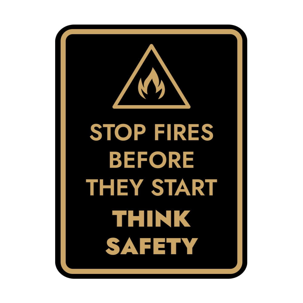 Signs ByLITA Portrait Round Stop Fires Before They Start Think Safety ...