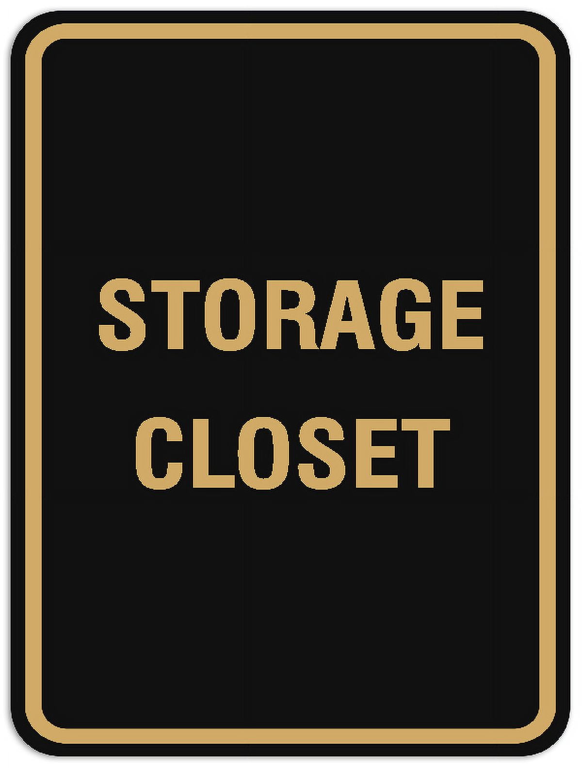 Signs ByLITA Portrait Round Storage Closet Sign - Laser-Engraved ...
