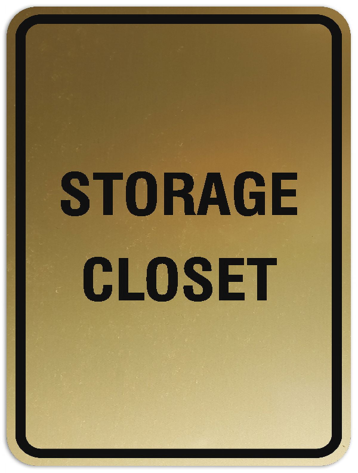 Signs ByLITA Portrait Round Storage Closet Sign - Laser-Engraved ...