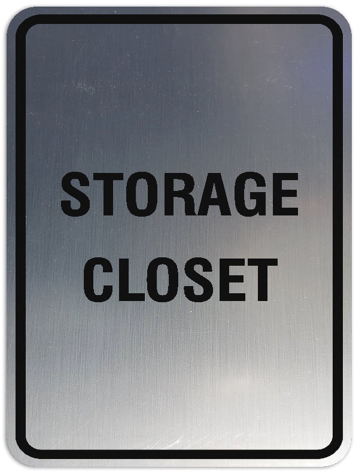 Signs ByLITA Portrait Round Storage Closet Sign - Laser-Engraved ...