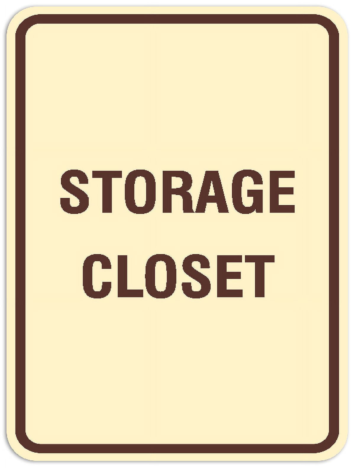 Signs ByLITA Portrait Round Storage Closet Sign - Laser-Engraved ...