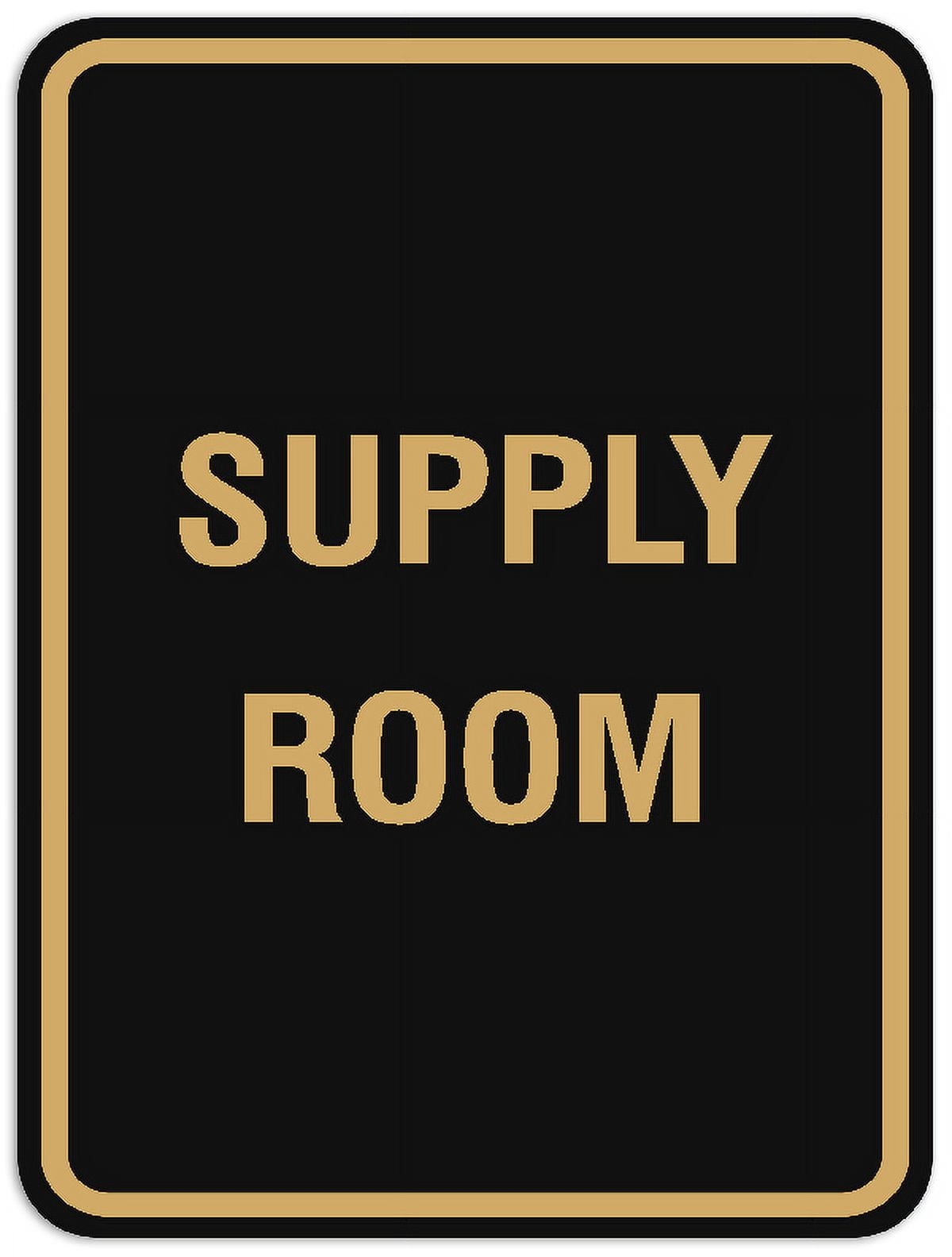 Signs ByLITA Portrait Round Supply Room Sign - Laser-Engraved Lettering ...