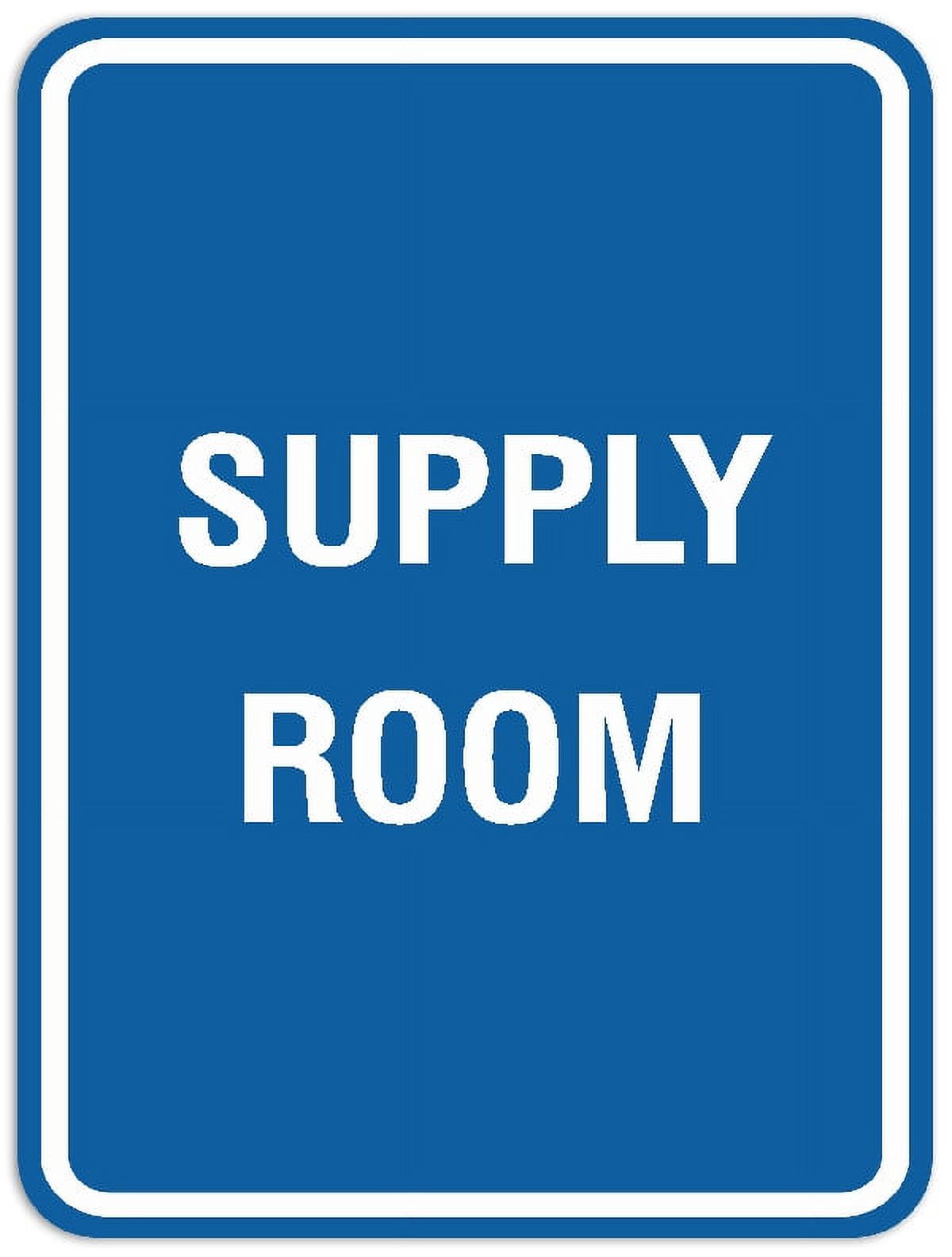 Signs ByLITA Portrait Round Supply Room Sign - Laser-Engraved Lettering ...