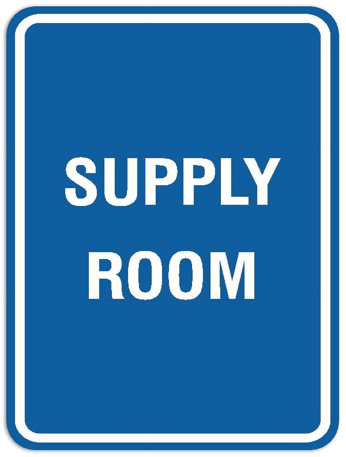 Signs ByLITA Portrait Round Supply Room Sign - Laser-Engraved Lettering ...