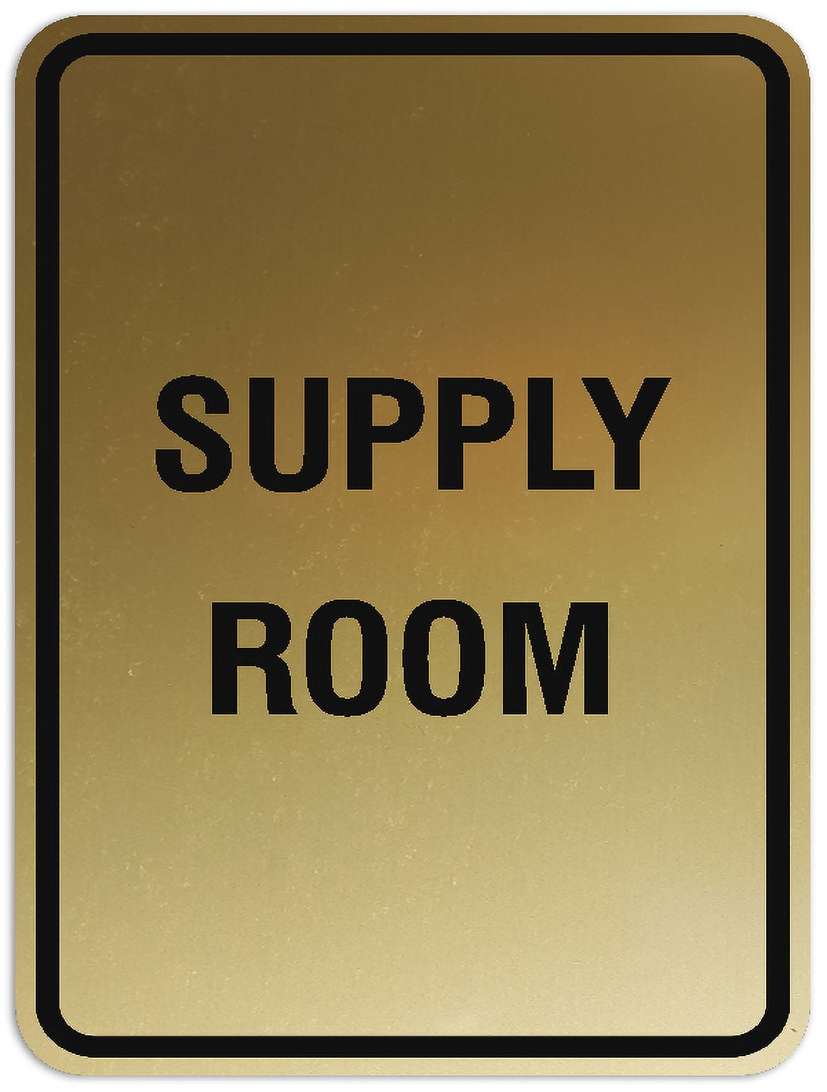 Signs ByLITA Portrait Round Supply Room Sign - Laser-Engraved Lettering ...