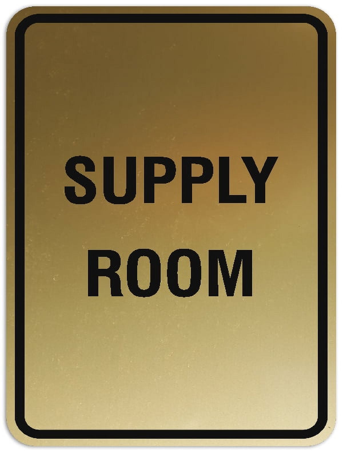 Signs ByLITA Portrait Round Supply Room Sign - Laser-Engraved Lettering ...