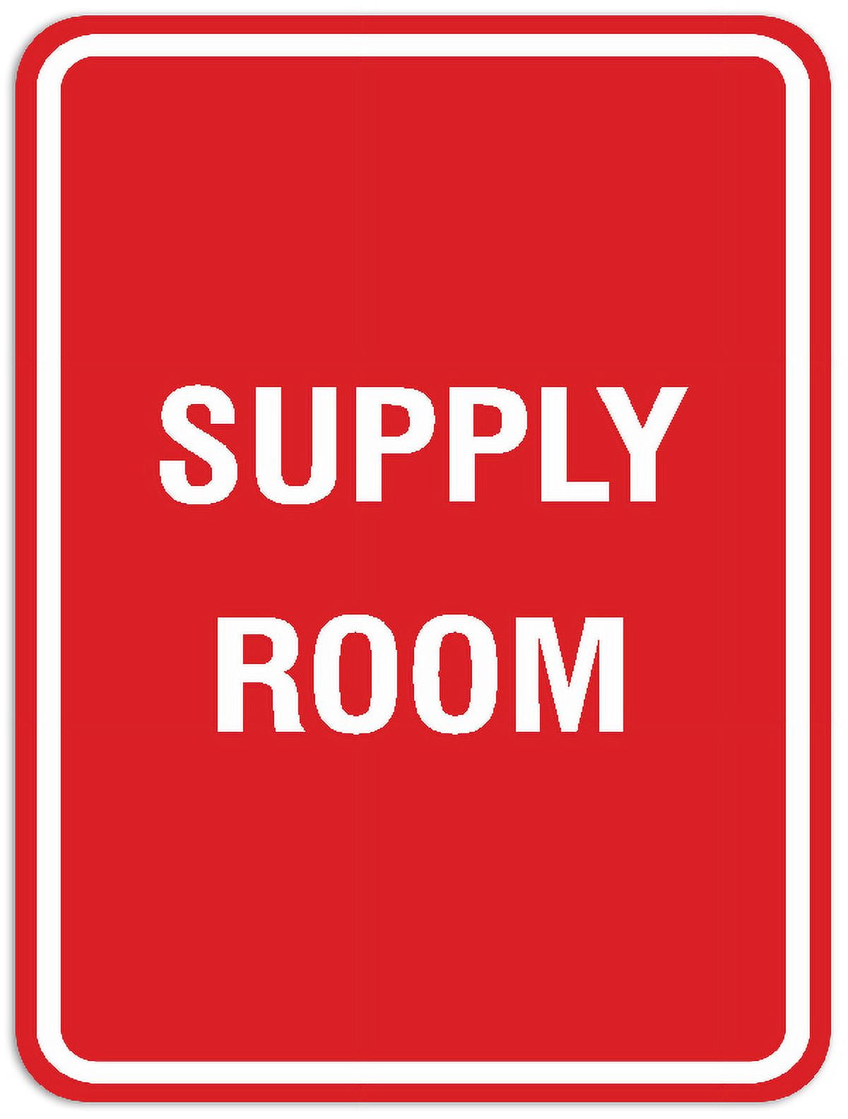 Signs ByLITA Portrait Round Supply Room Sign - Laser-Engraved Lettering ...