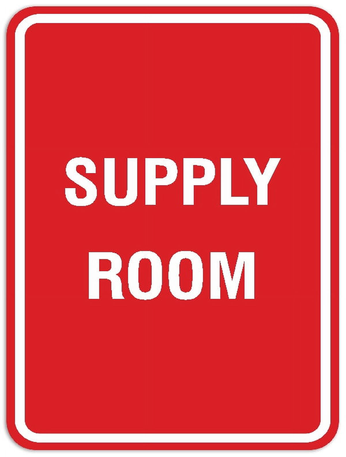 Signs ByLITA Portrait Round Supply Room Sign - Laser-Engraved Lettering ...