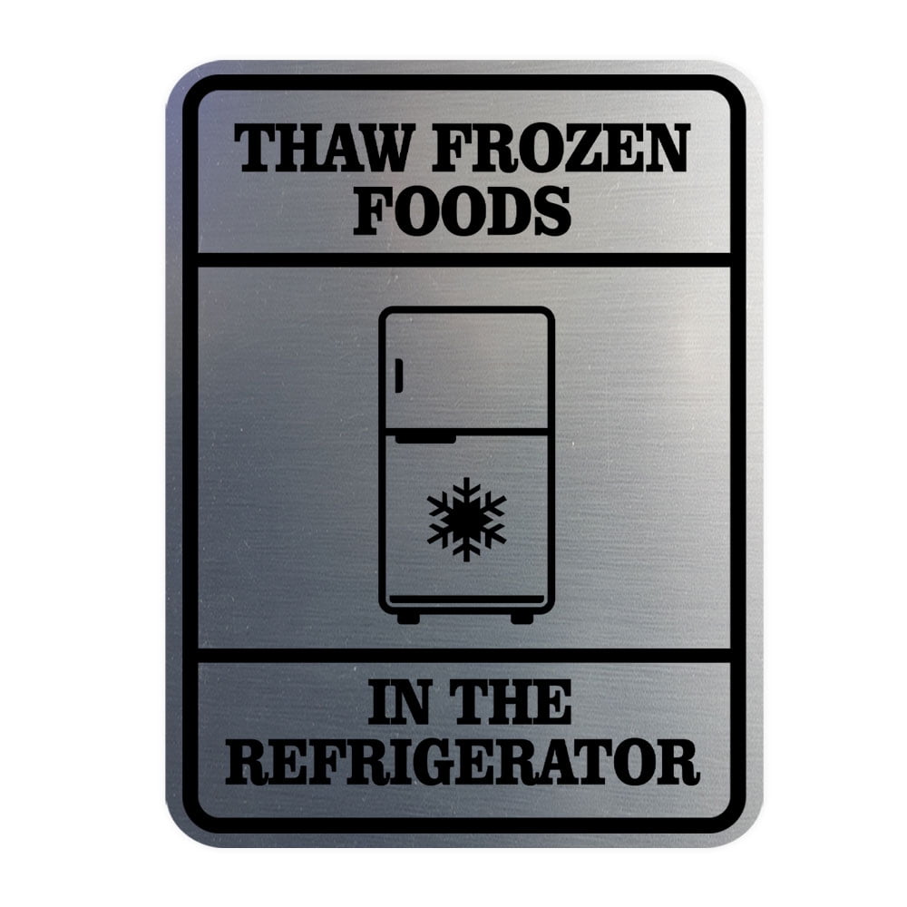 Signs ByLITA Portrait Round Thaw Frozen Foods In The Refrigerator Door ...