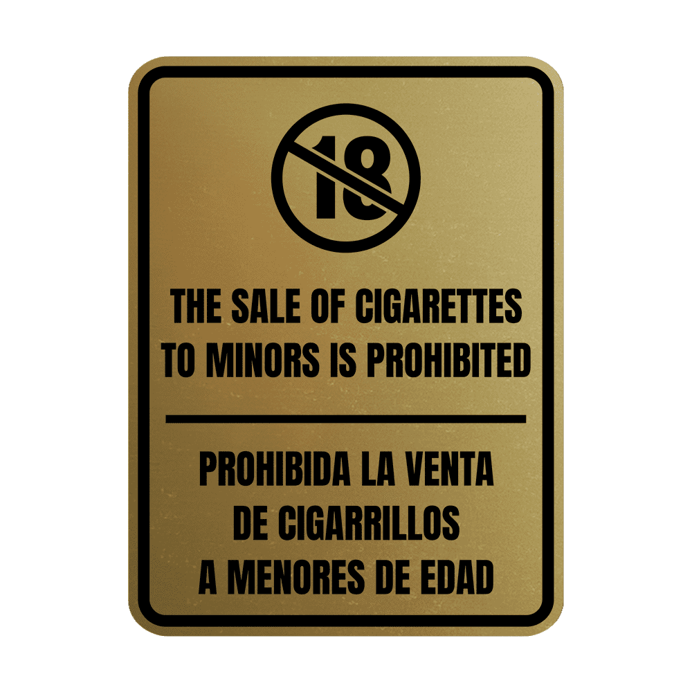 Signs ByLITA Portrait Round The Sale Of Cigarettes To Minors Is ...