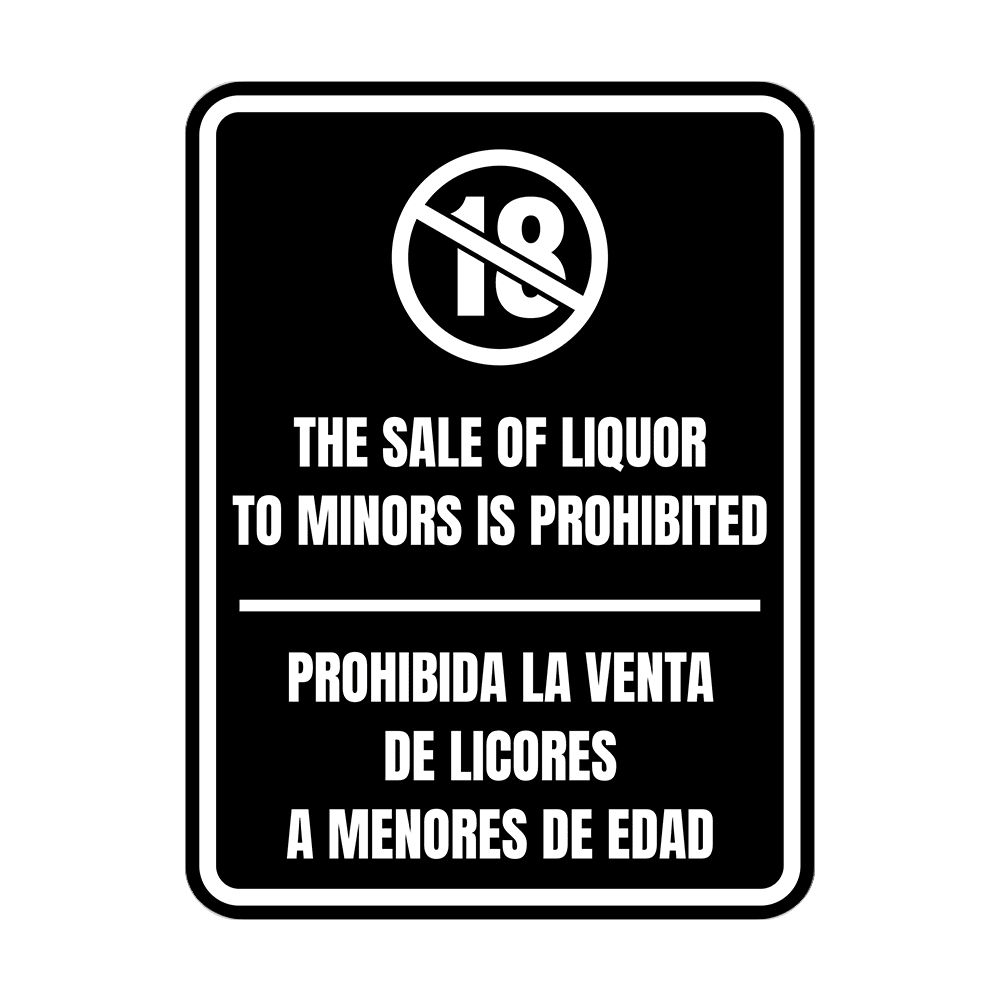 Signs ByLITA Portrait Round The Sale Of Liquor To Minors Is Prohibited ...