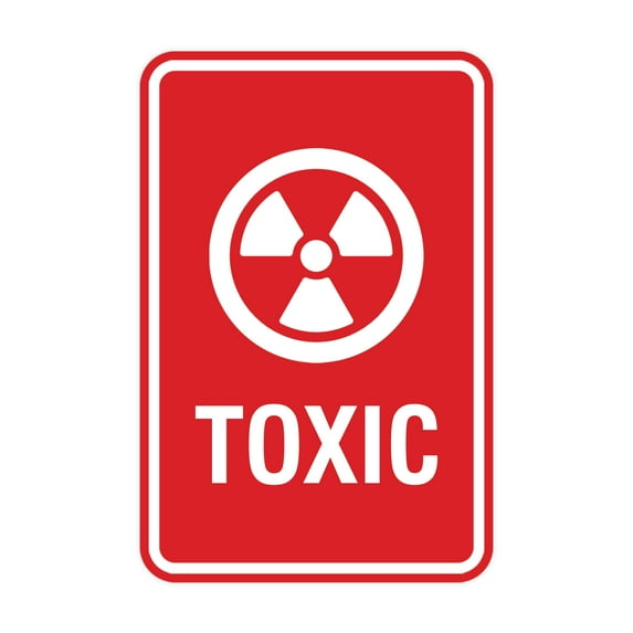 Signs ByLITA Portrait Round Toxic Sign (Red) - Large - Walmart.com