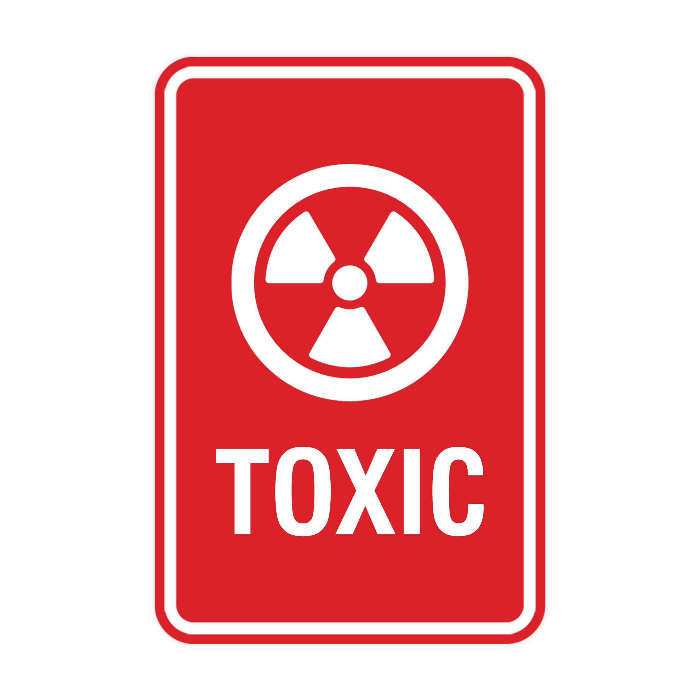 Signs ByLITA Portrait Round Toxic Sign (Red) - Small - Walmart.com
