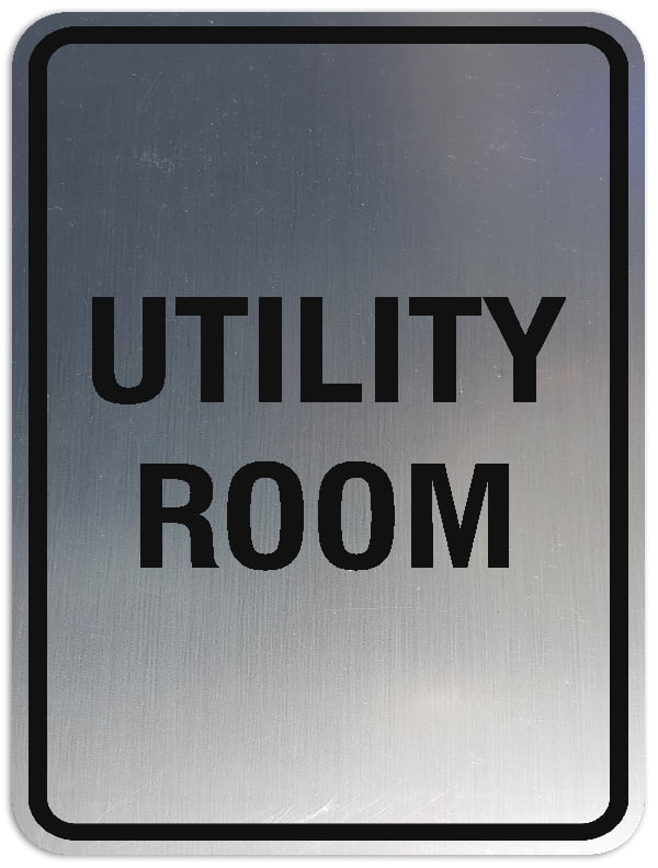 Signs ByLITA Portrait Round Utility room Sign - Laser-Engraved ...