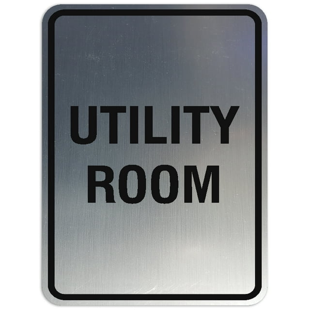 Signs ByLITA Portrait Round Utility room Sign - Laser-Engraved ...