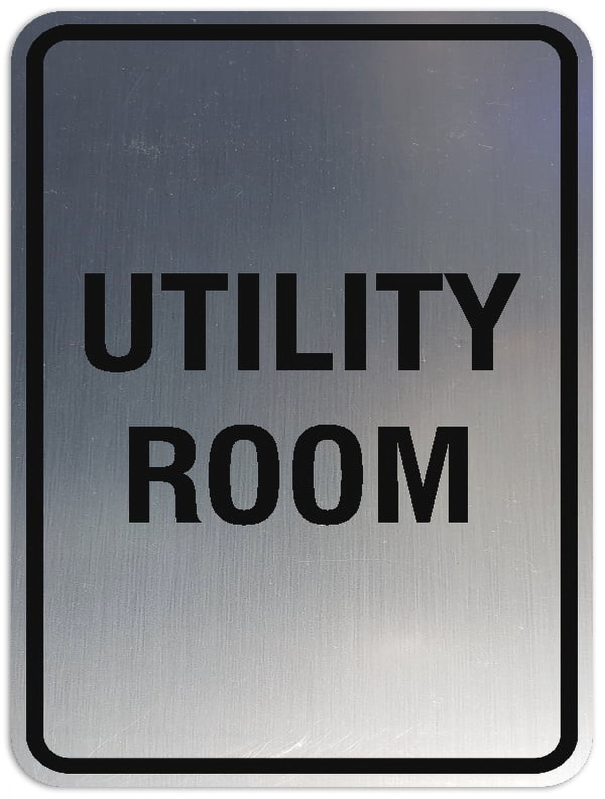 Signs ByLITA Portrait Round Utility room Sign - Laser-Engraved ...
