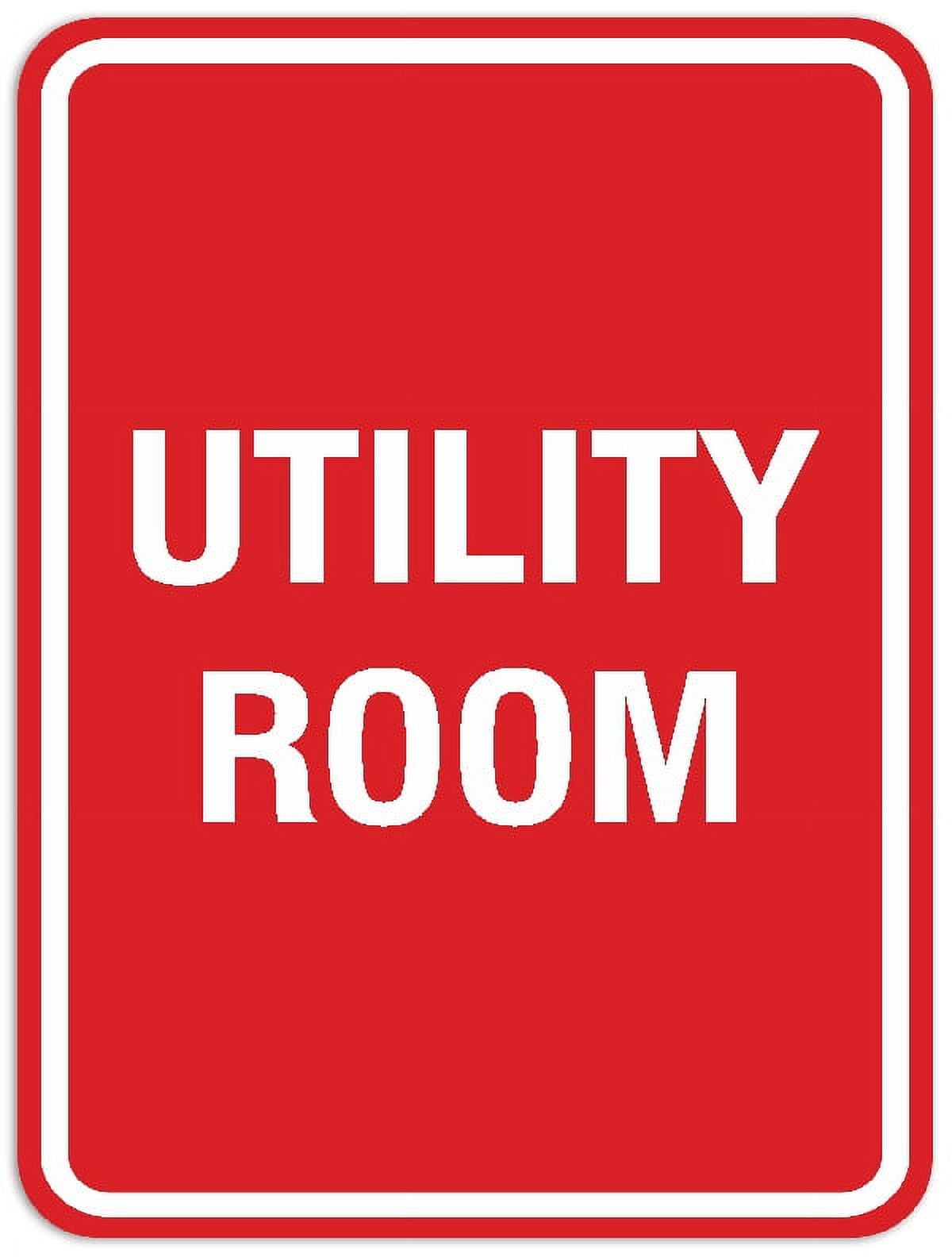 Signs ByLITA Portrait Round Utility room Sign - Laser-Engraved ...