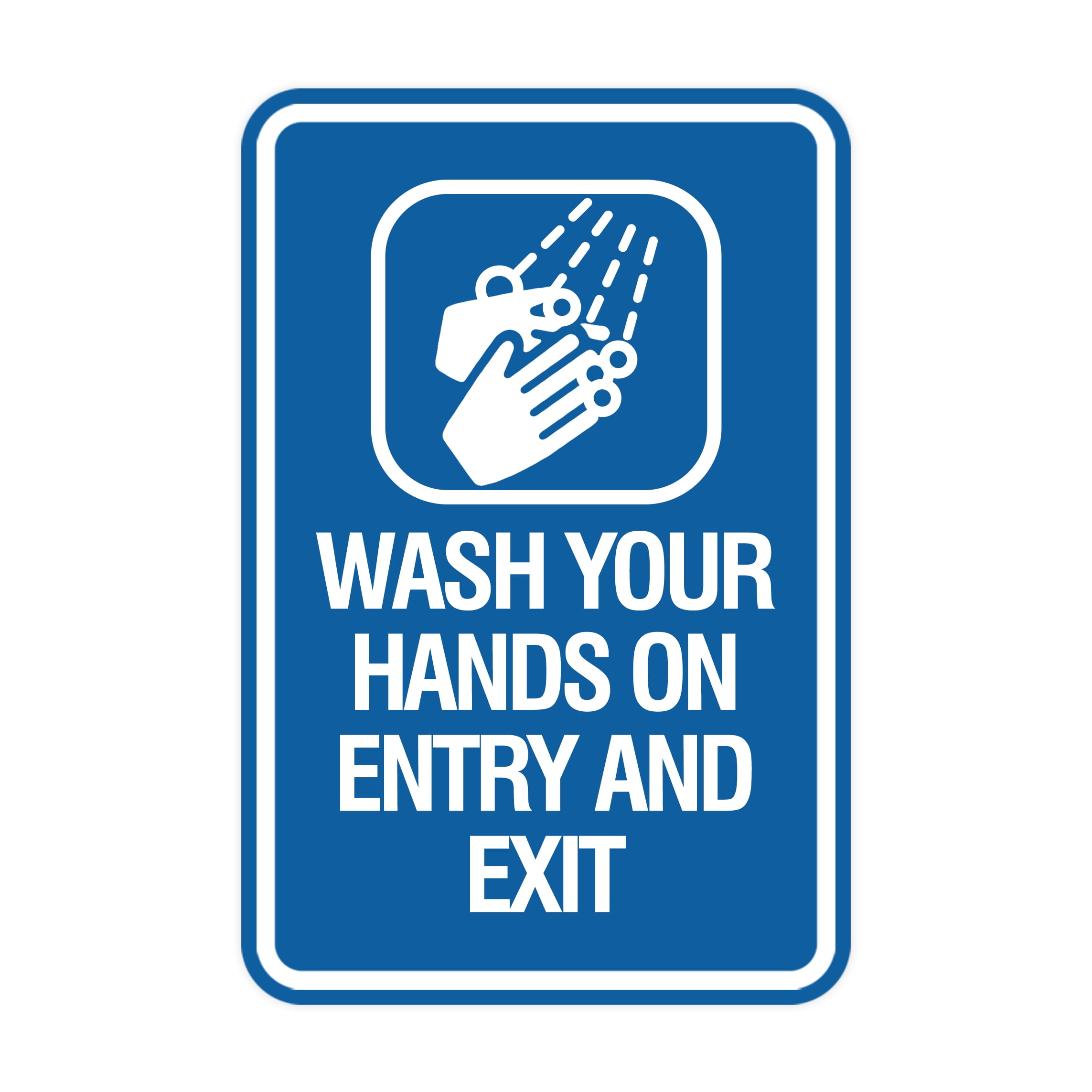 Signs ByLITA Portrait Round Wash your hands on entry and exit Sign ...