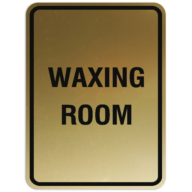 Signs ByLITA Portrait Round Waxing Room Sign - Laser-Engraved Lettering ...