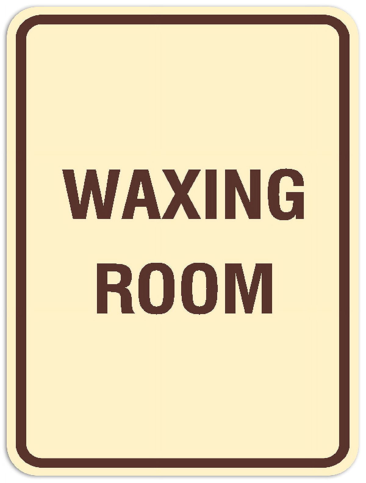 Signs ByLITA Portrait Round Waxing Room Sign - Laser-Engraved Lettering ...