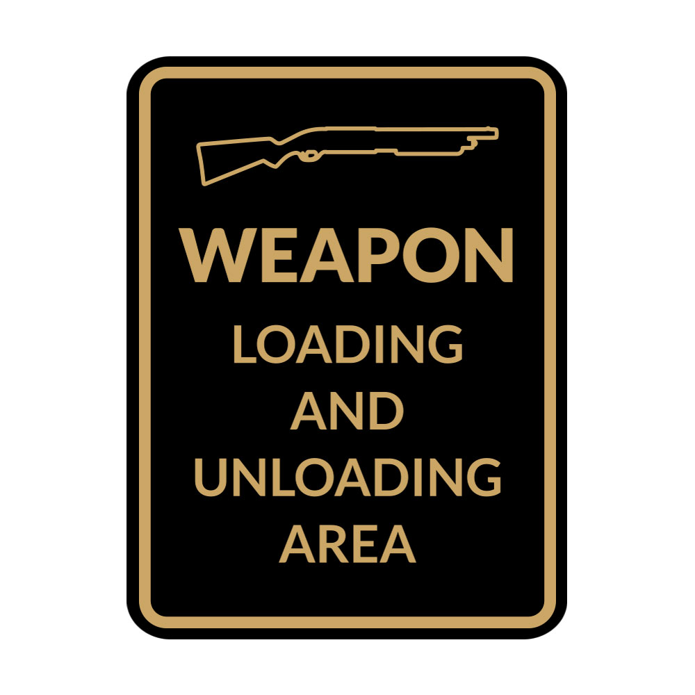 Signs ByLITA Portrait Round Weapon Loading And Unloading Area Door or ...