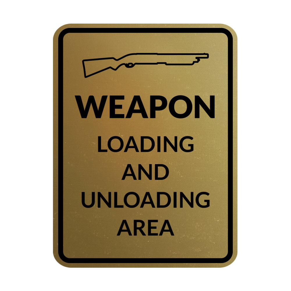 Signs ByLITA Portrait Round Weapon Loading And Unloading Area Door or ...