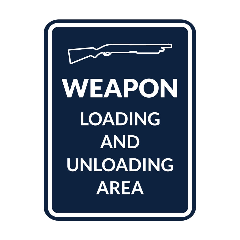 Signs ByLITA Portrait Round Weapon Loading And Unloading Area Door or ...