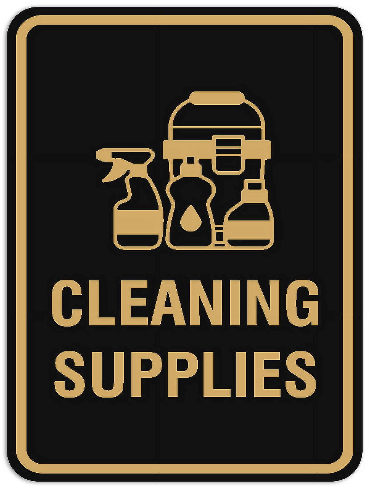 Signs ByLITA Portrait Round cleaning supplies Sign - Laser-Engraved ...