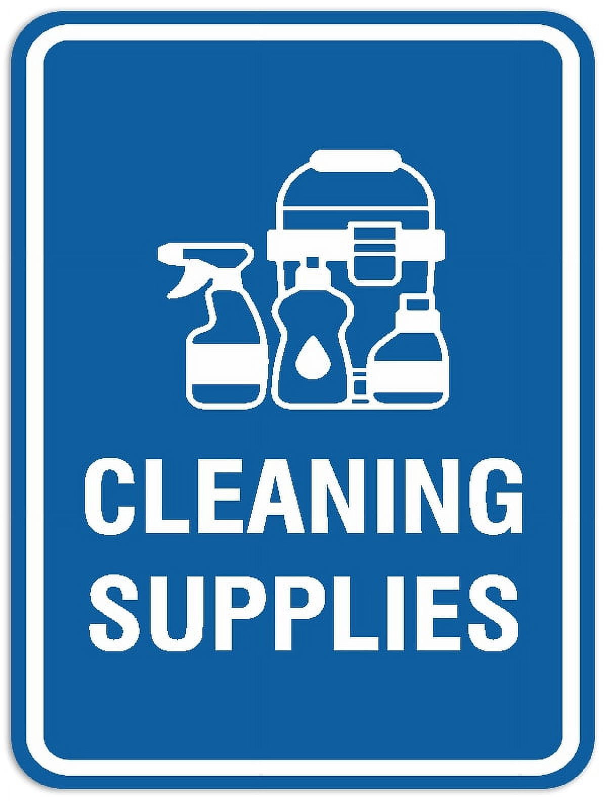 Signs ByLITA Portrait Round cleaning supplies Sign - Laser-Engraved ...