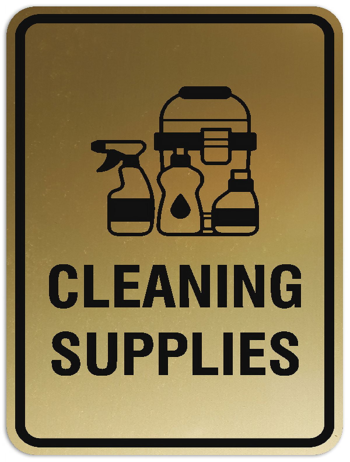 Signs ByLITA Portrait Round cleaning supplies Sign - Laser-Engraved ...