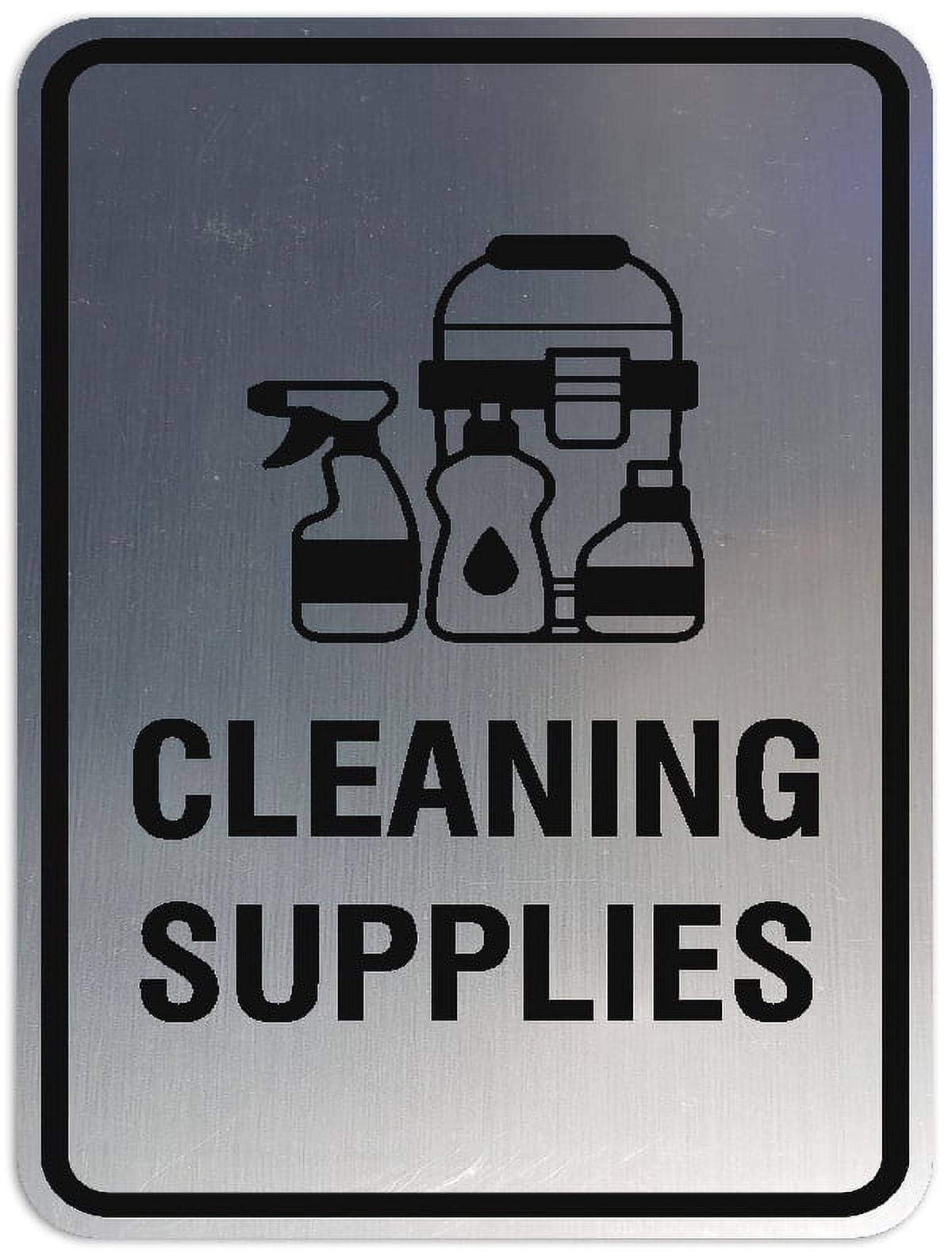 Signs ByLITA Portrait Round cleaning supplies Sign - Laser-Engraved ...