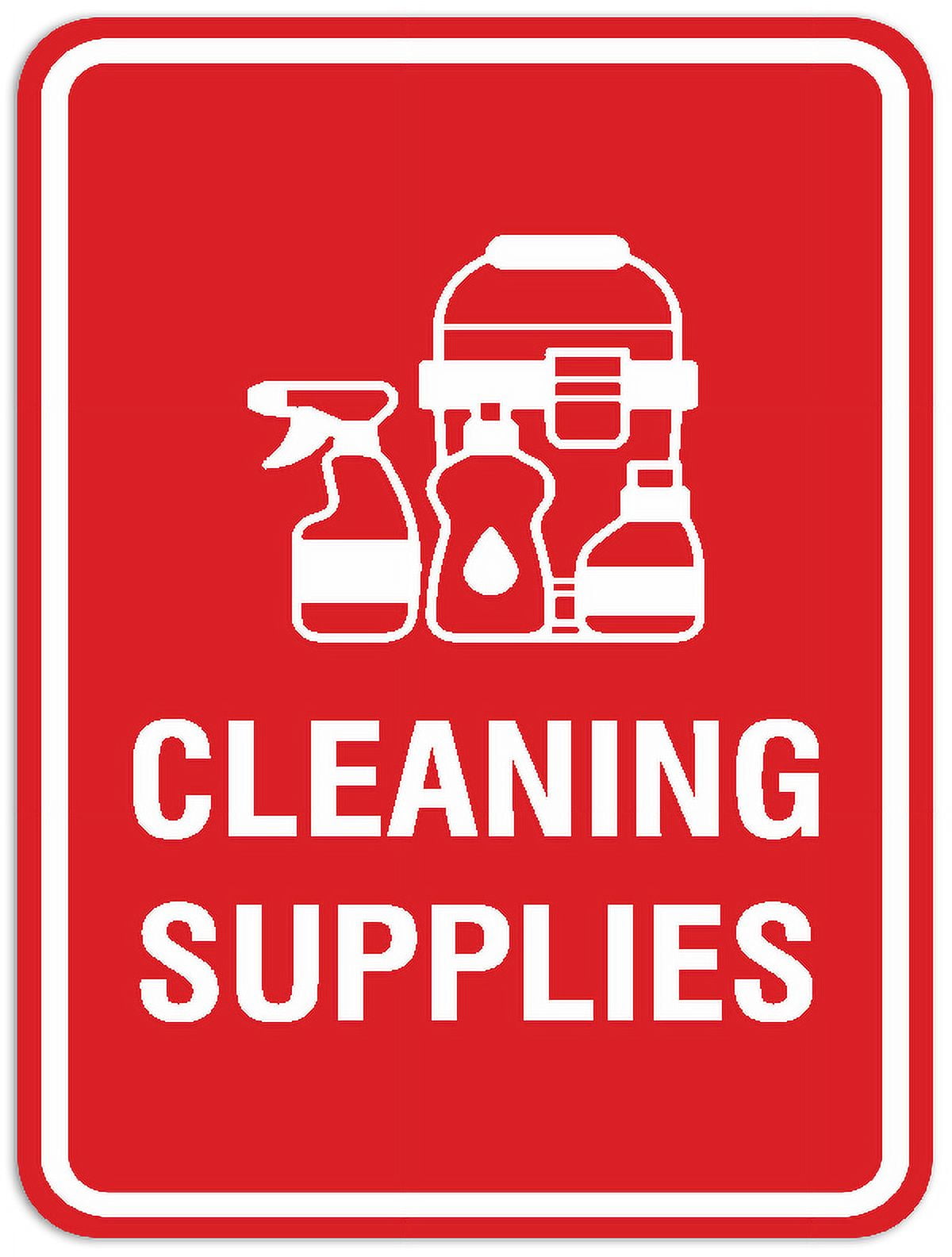 Signs ByLITA Portrait Round cleaning supplies Sign - Laser-Engraved ...