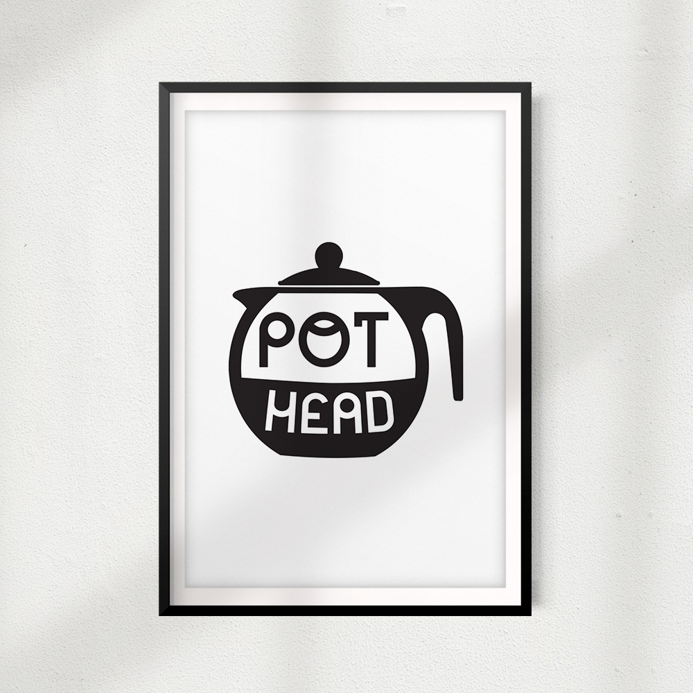 Signs ByLITA Pot Head 8" x 10" UNFRAMED Print Kitchen Décor, Quote Wall ...